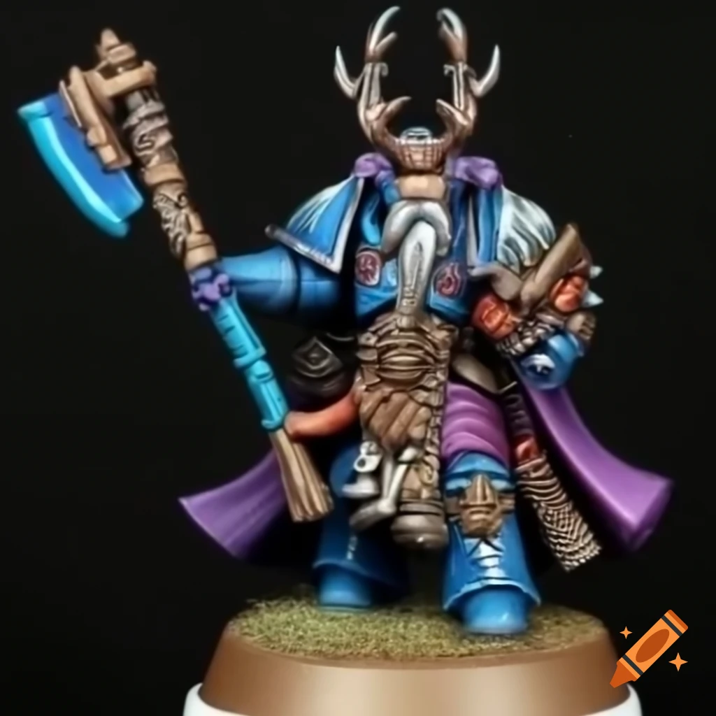 Hand-painted fantasy miniatures showcasing intricate details on Craiyon