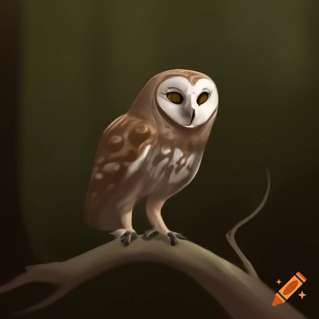 Mystical owl creature on Craiyon