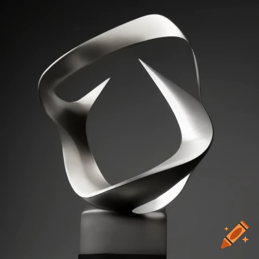 Stainless steel abstract sculpture with unique design on Craiyon