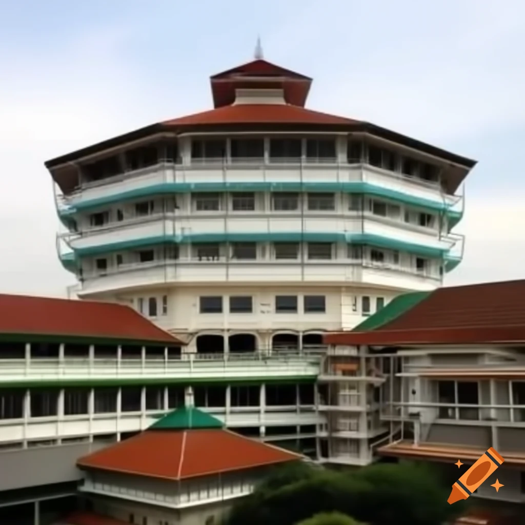 Heptagon-shaped traditional Sabah building with seven levels and watch ...
