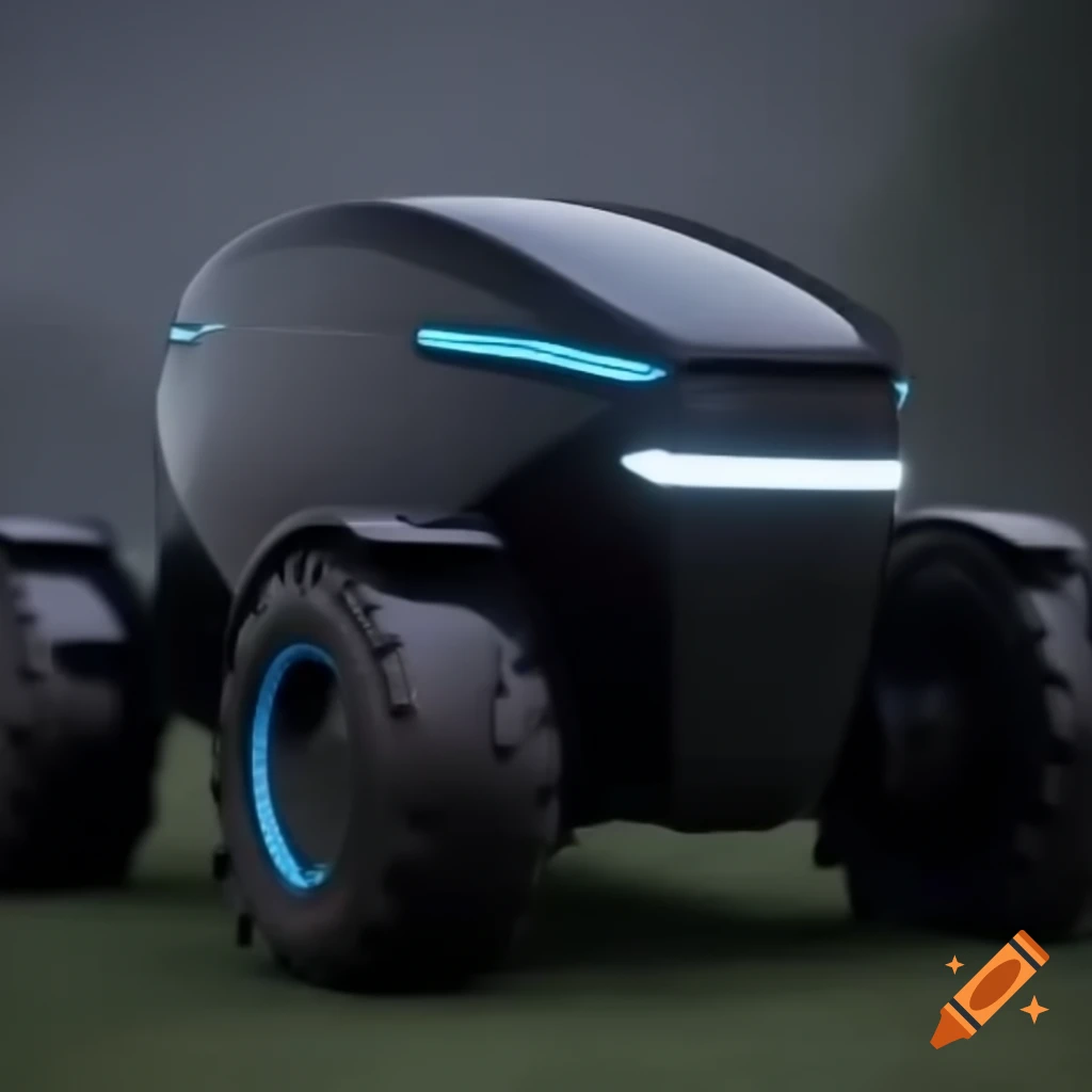 Futuristic electric tractor with modern design and cabin resembling ...