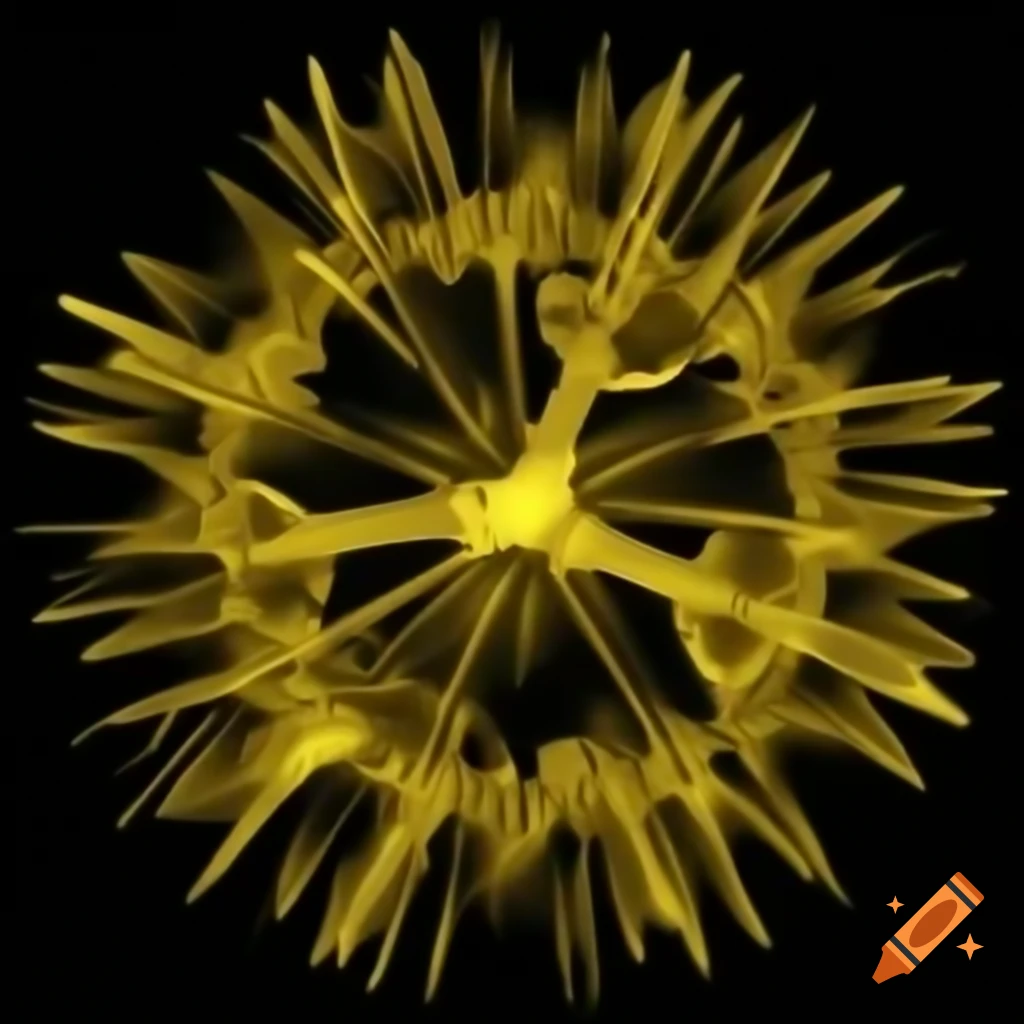 Scanning electron microscope image showcasing gold particles on Craiyon