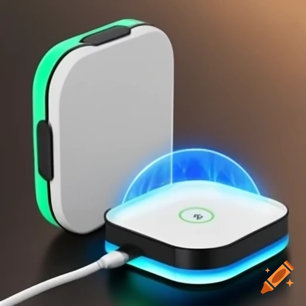 Small oval-shaped device with velcro backing or adhesive pad on Craiyon