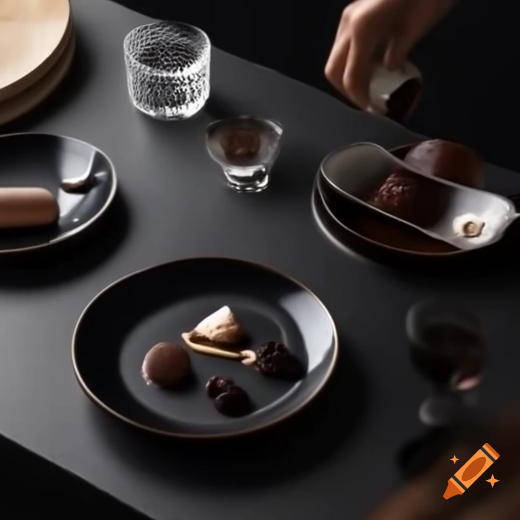 Artisan chocolate tasting set in modern environment with elegant ...