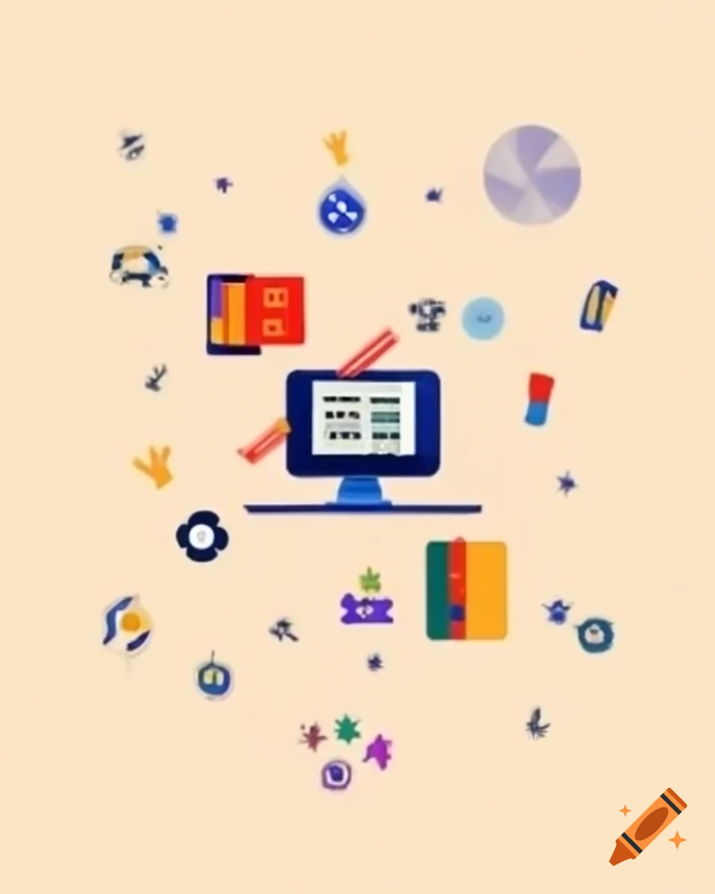 Cover page design for visual basic language practical file on Craiyon