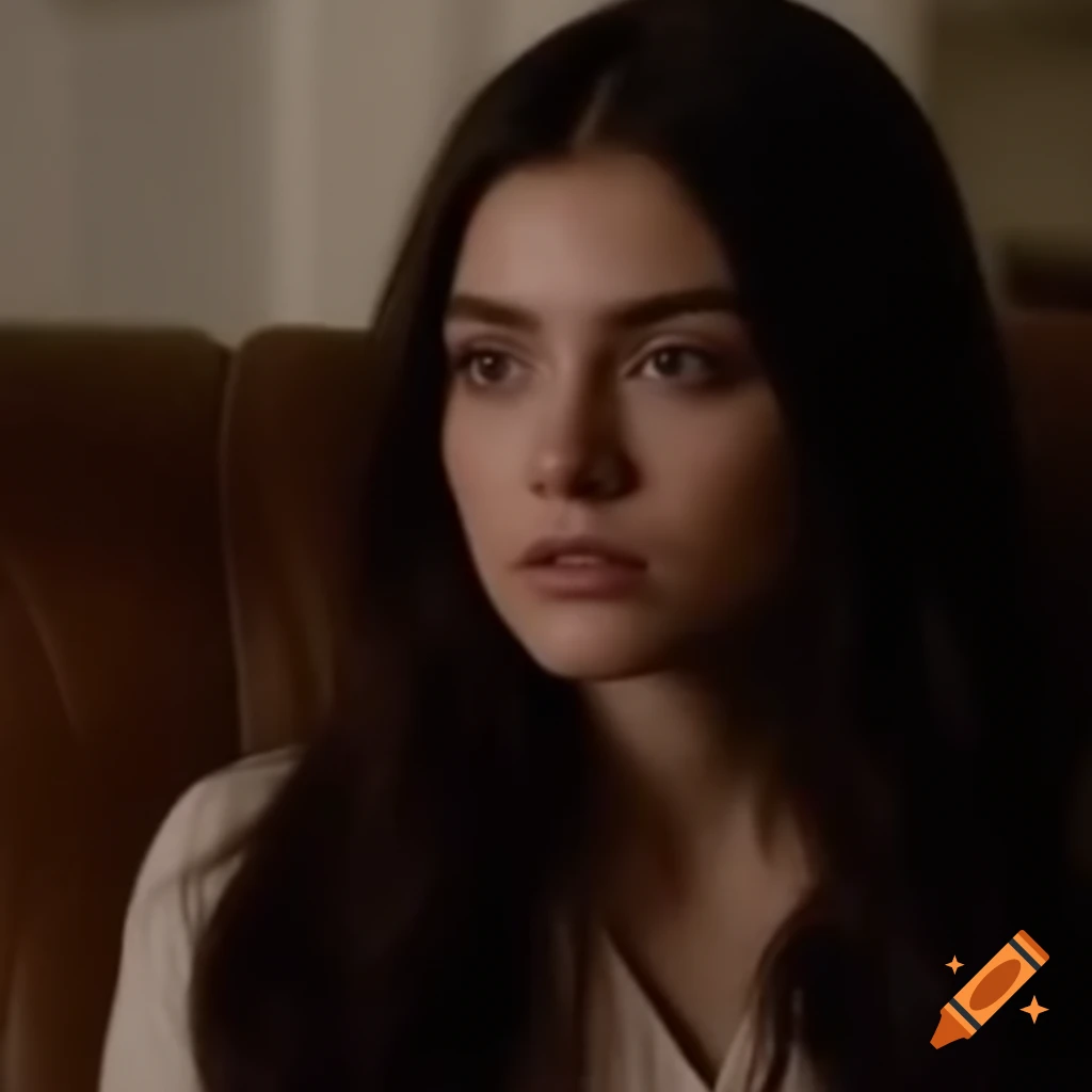Young woman with unique and striking facial features on Craiyon