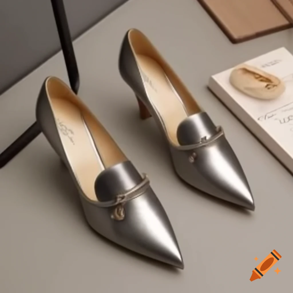 Formal closed shoes for women with silver metal buckles for cruise ...