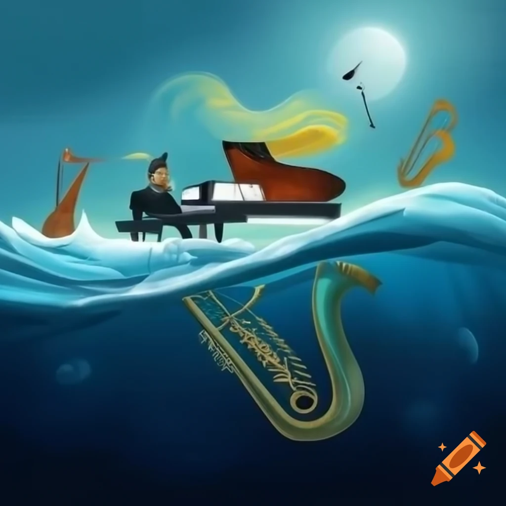 Musical instruments harmonizing with the ocean in a breathtaking ...