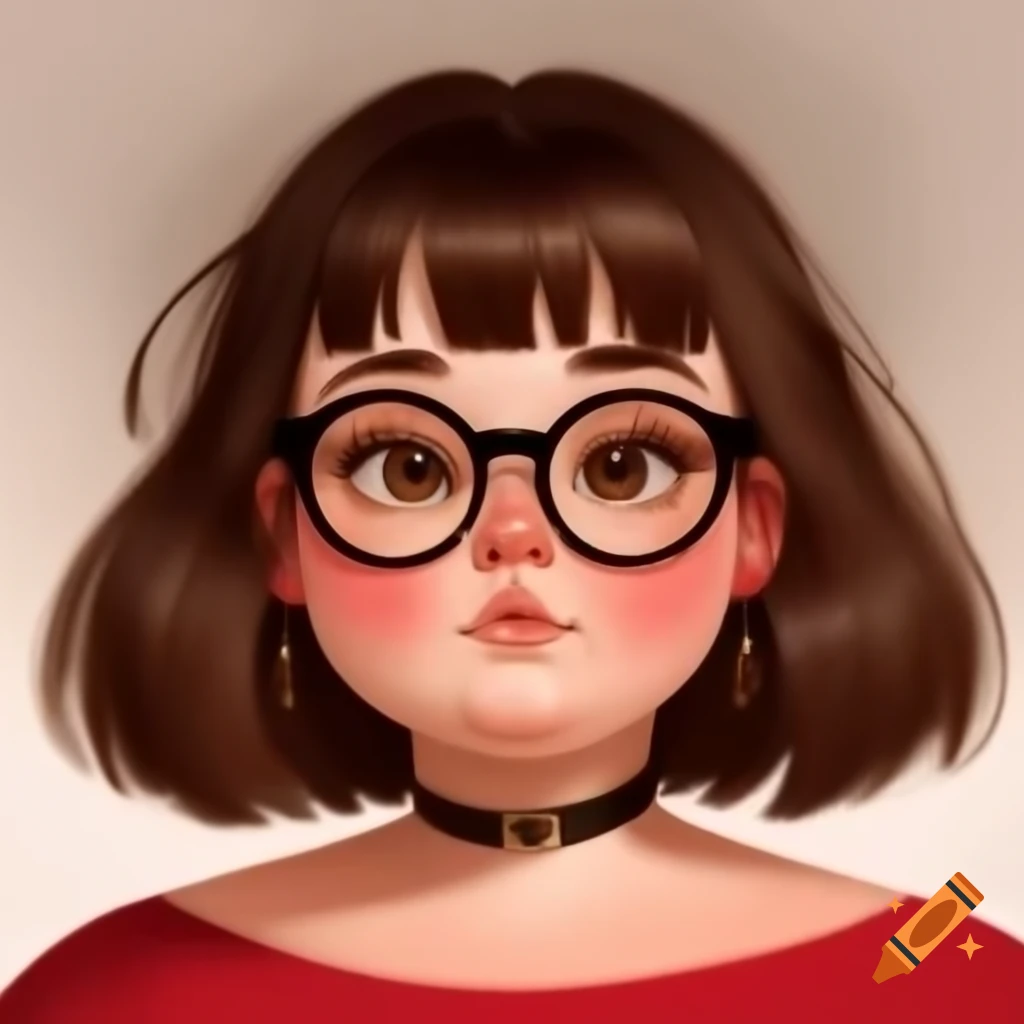 Plus size woman with side undercut and long brown hair in Disney art ...