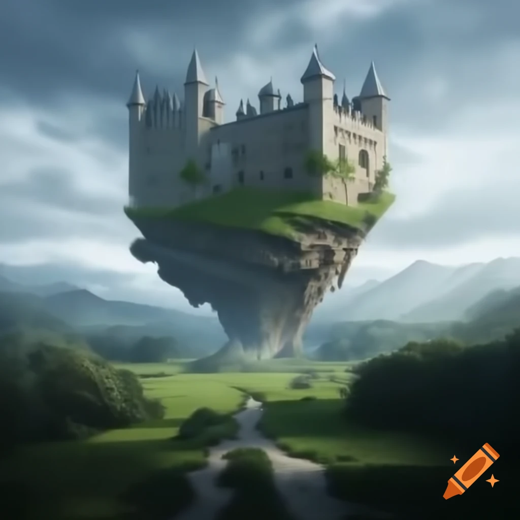 Upside down castle, imaginative and surreal design on Craiyon