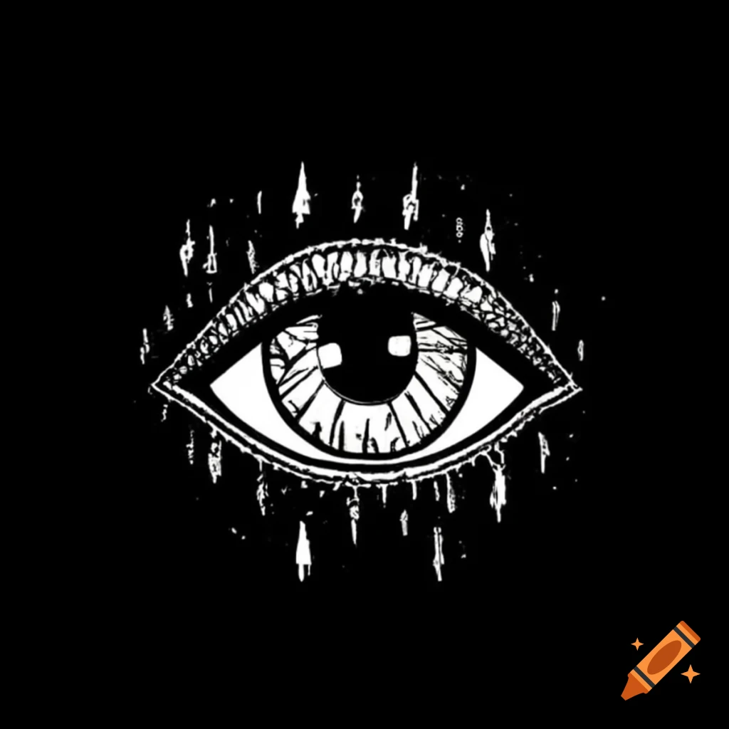 Intriguing scary eye in dark space on Craiyon