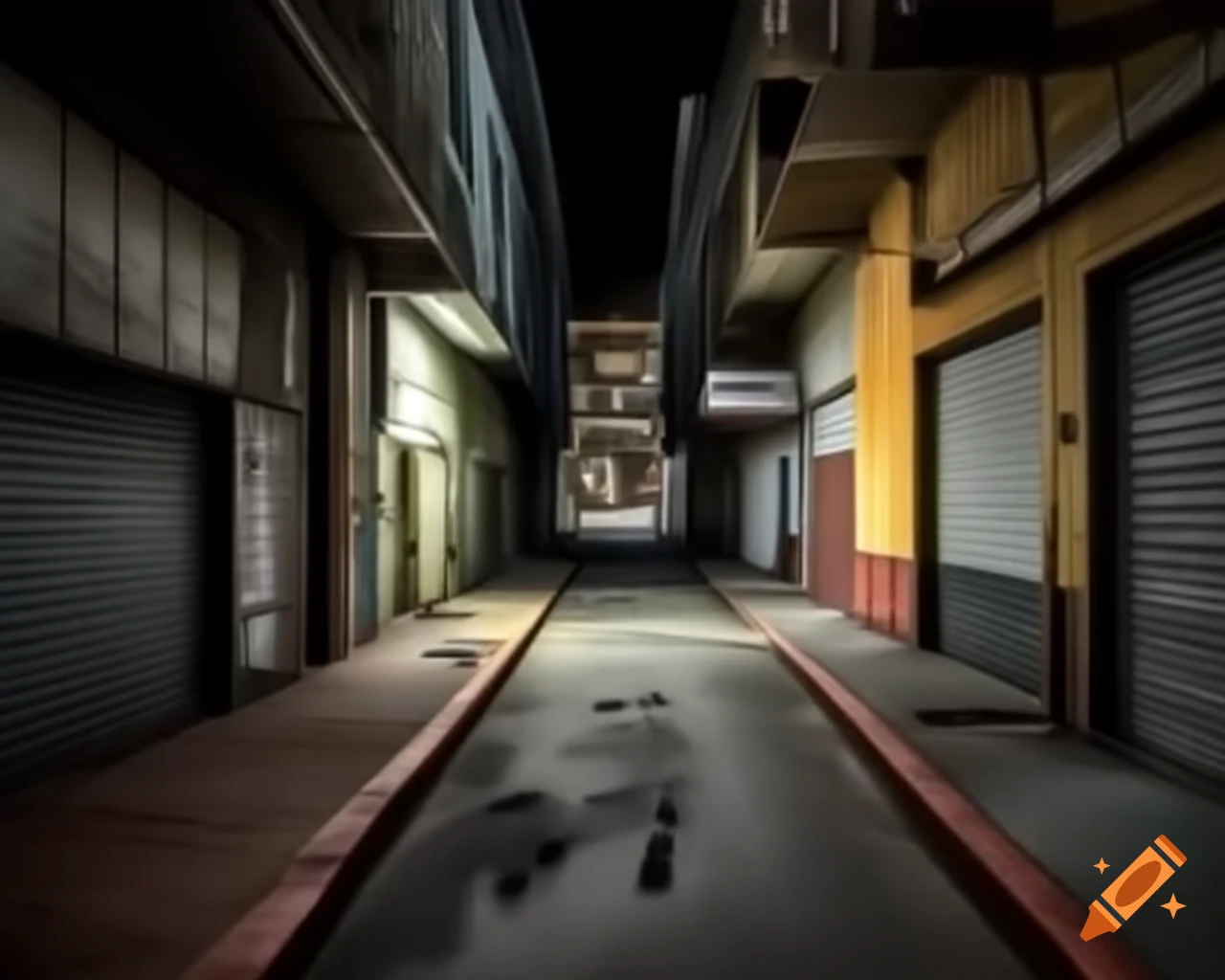 Street images created on Craiyon