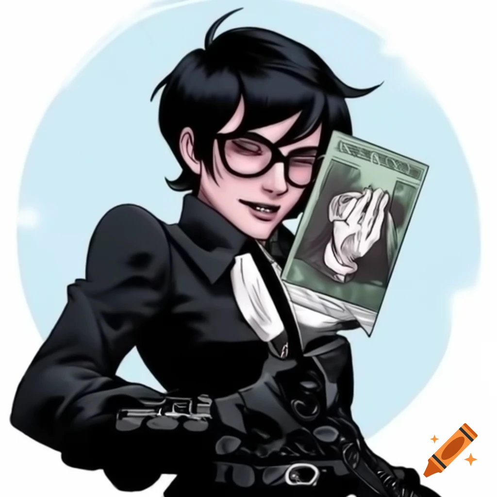 Goth Johnston comic book character dressed in black with goth style on ...