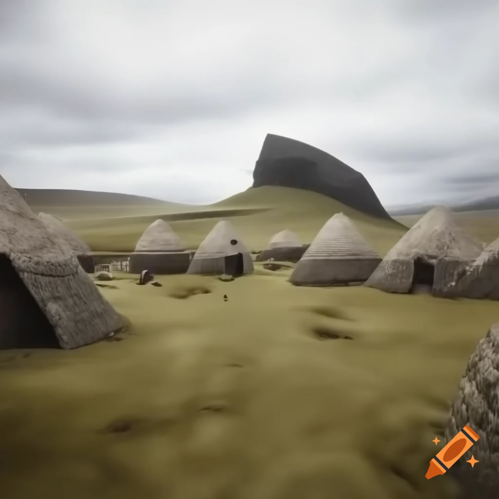 Bustling village of Clochán huts in Far Cry Primal, featuring primitive ...