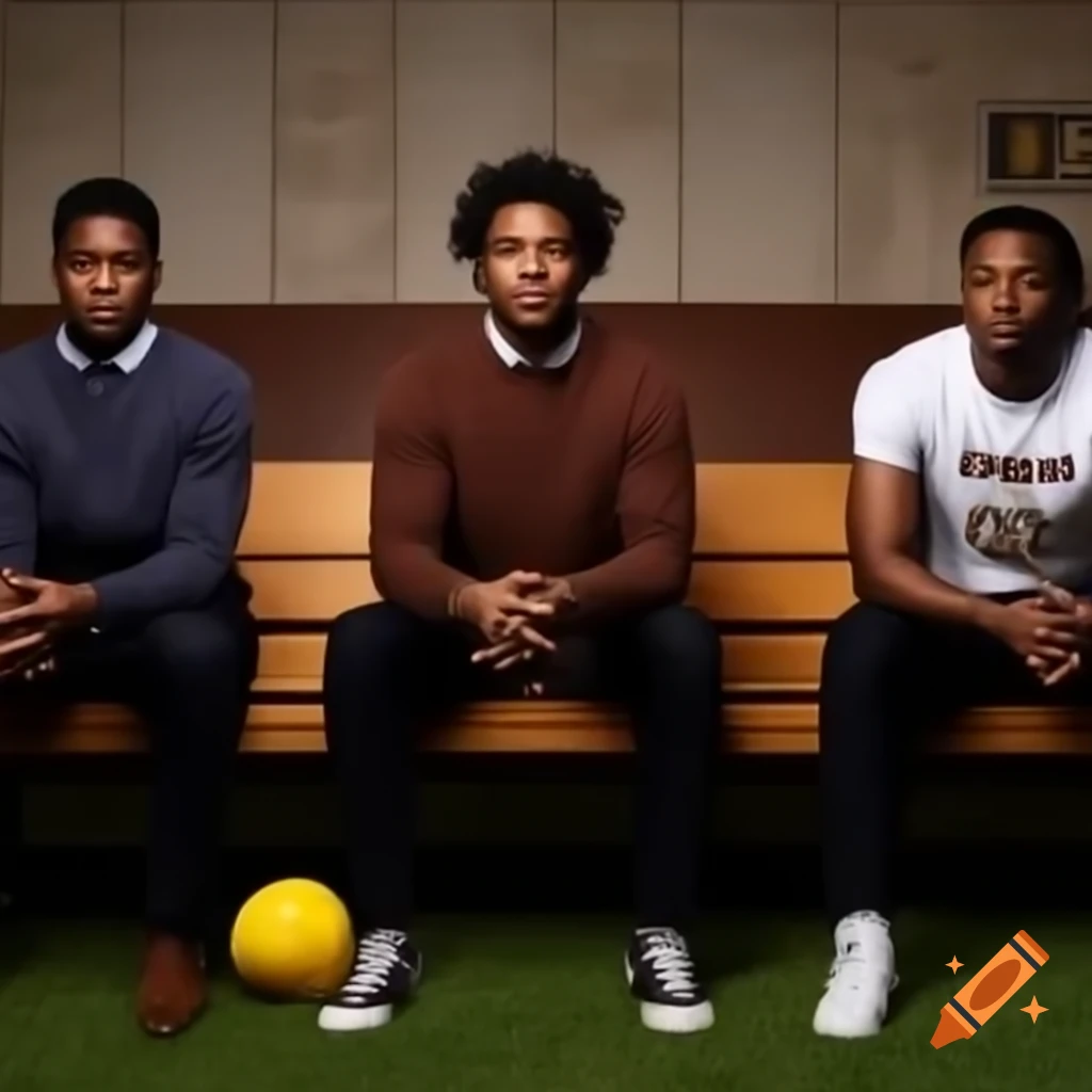 Friends sitting on a bench, enjoying time together on Craiyon