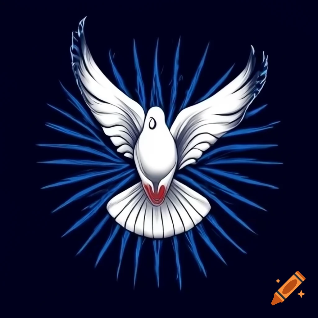 Realistic flying dove captured mid-flight on Craiyon