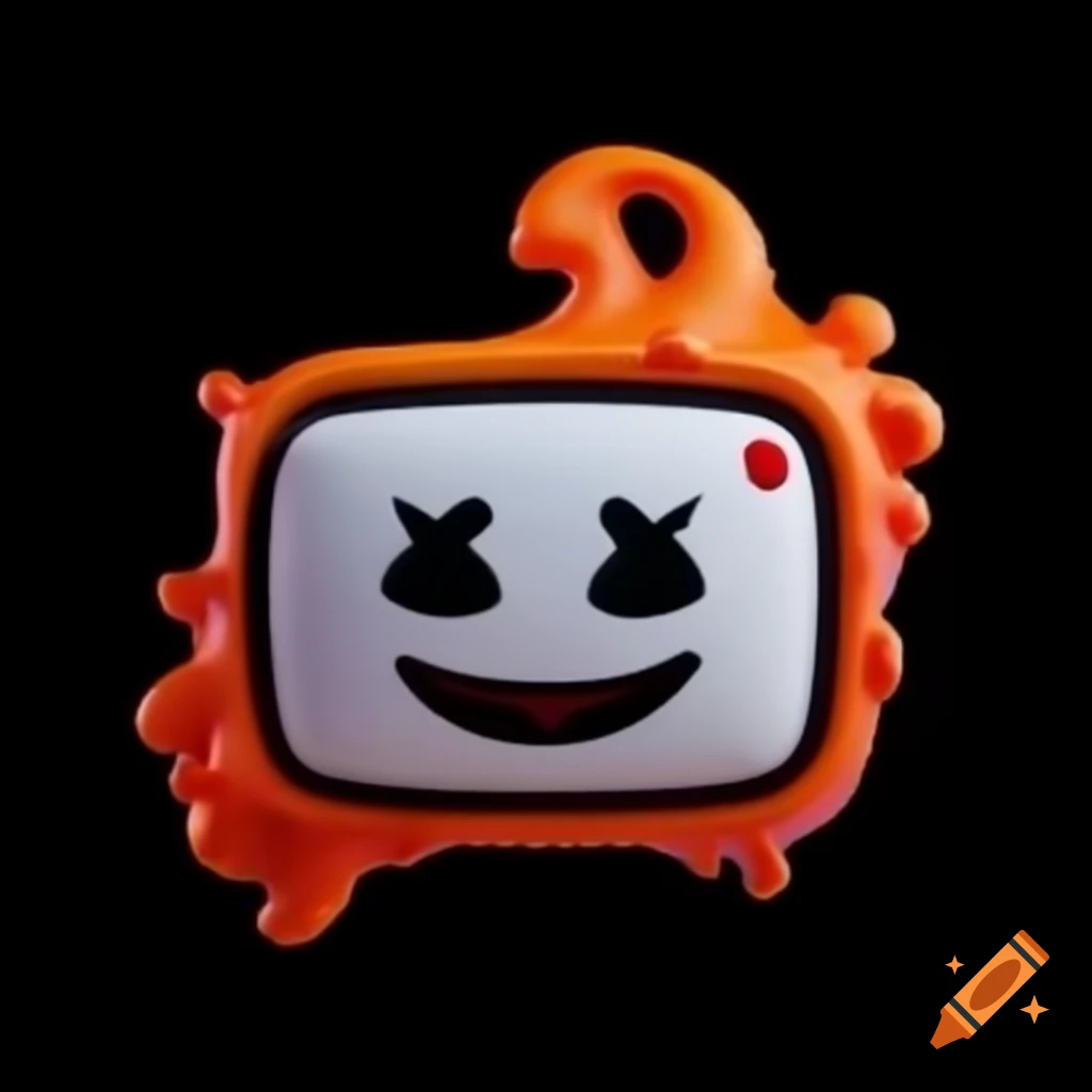 Horror-themed animated youtube logo with vivid colors and sharp ...