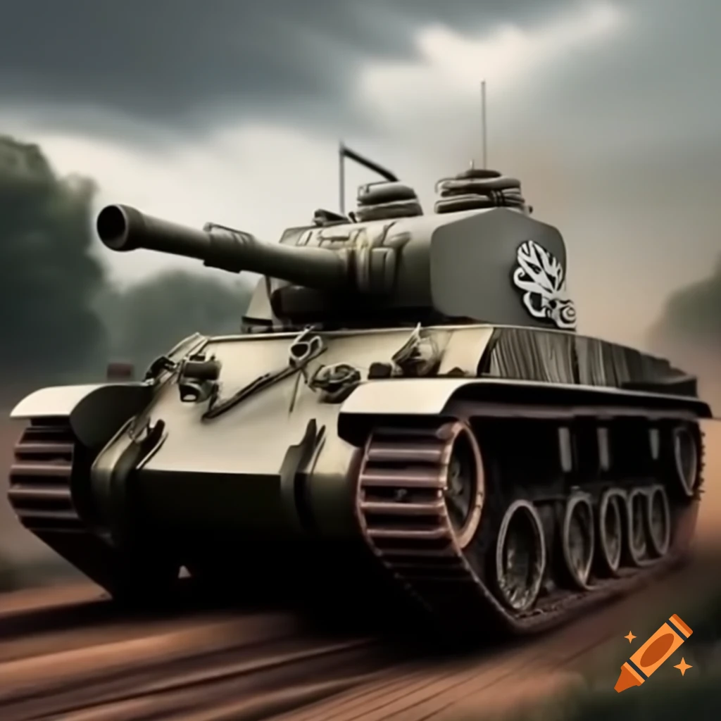 Realistic old tank design on Craiyon