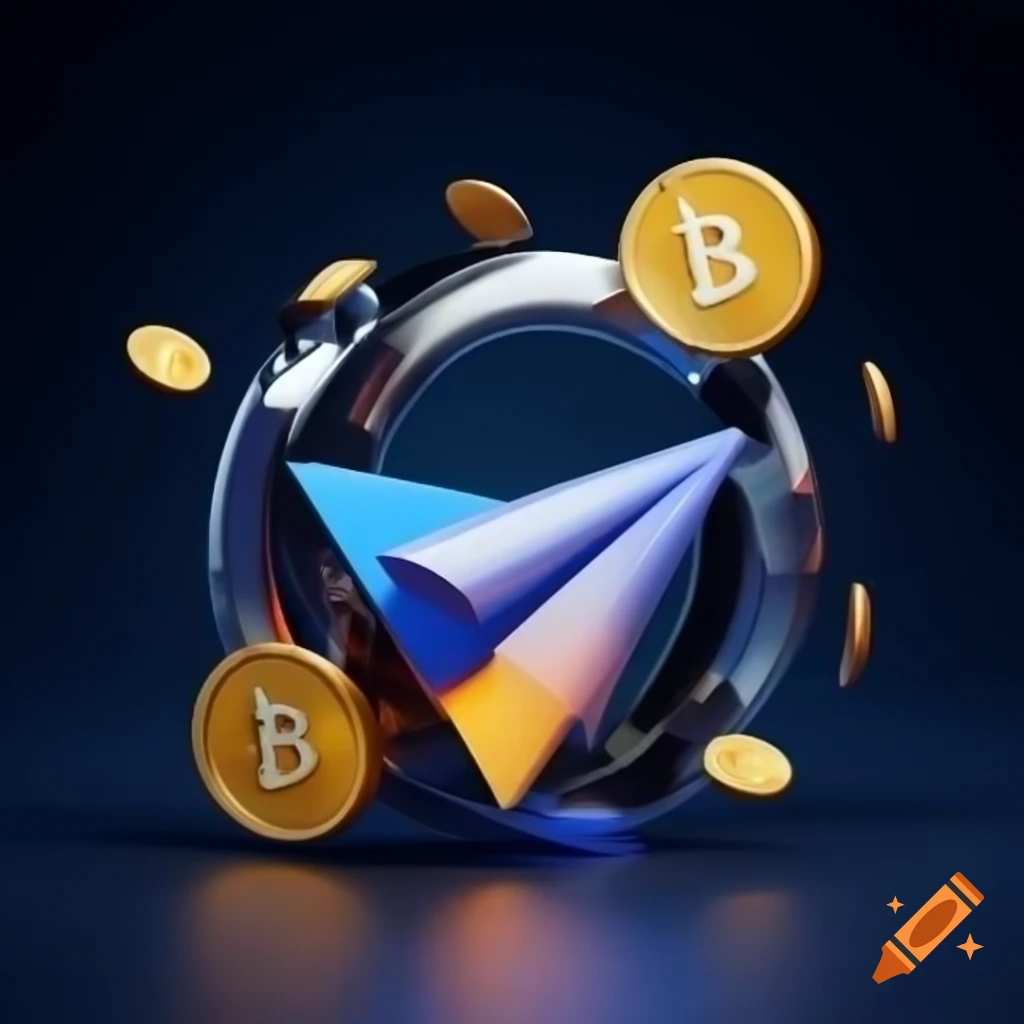 3D realistic logo for 'Airdrop Hunter' Telegram channel featuring ...