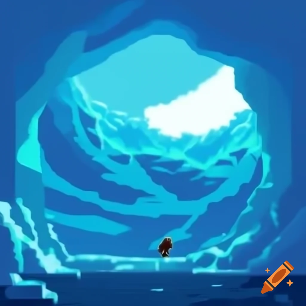 Pixel art depicting the interior of an igloo in antarctica on Craiyon