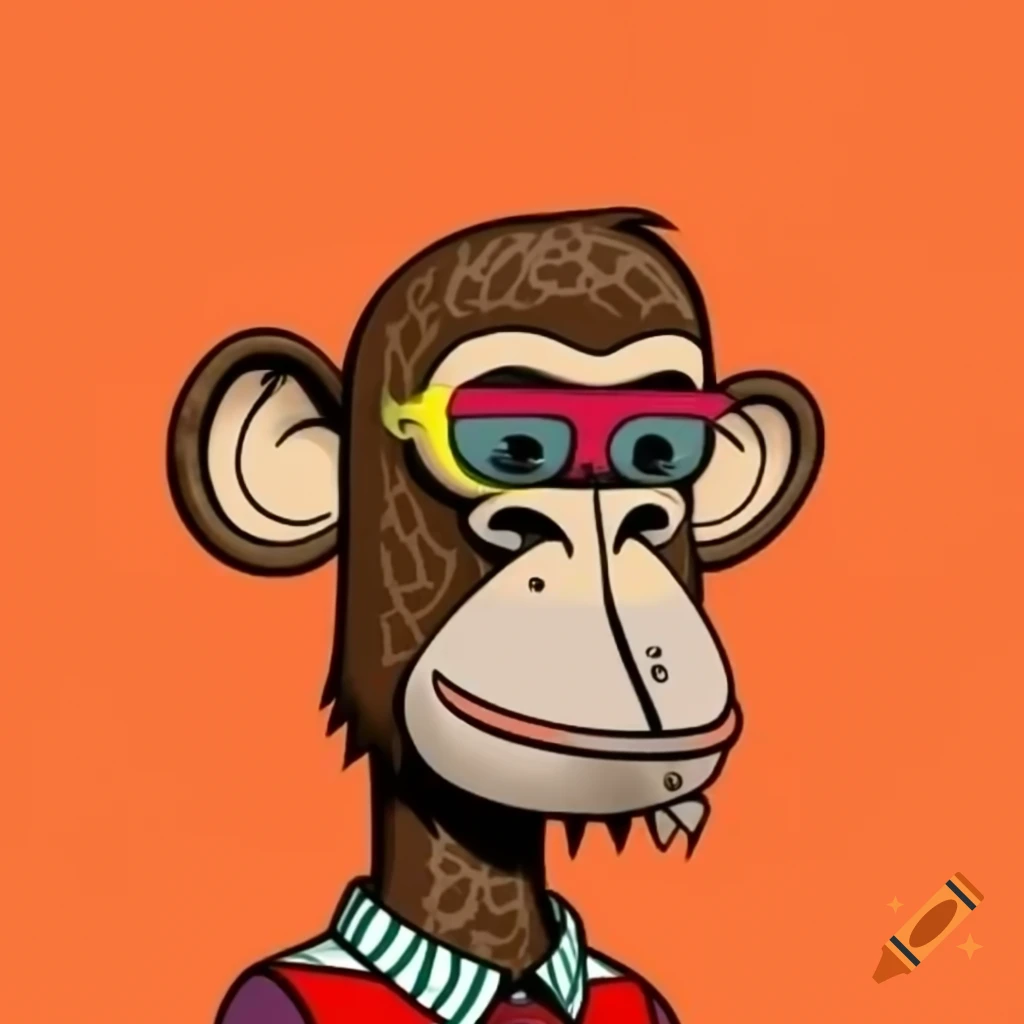 NFT artwork of a monkey featuring Gucci design on Craiyon