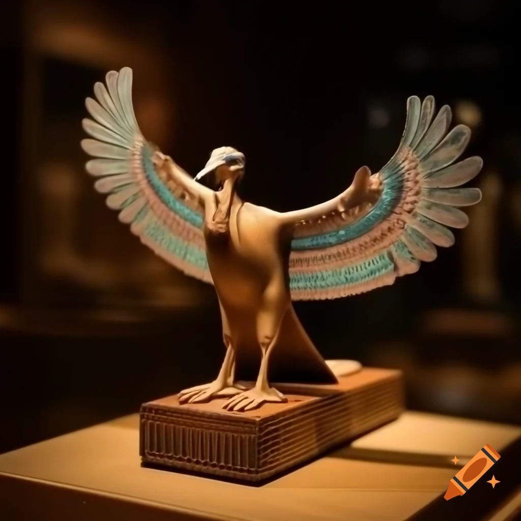 Saqqara bird, ancient egyptian artifact, displayed in museum ...