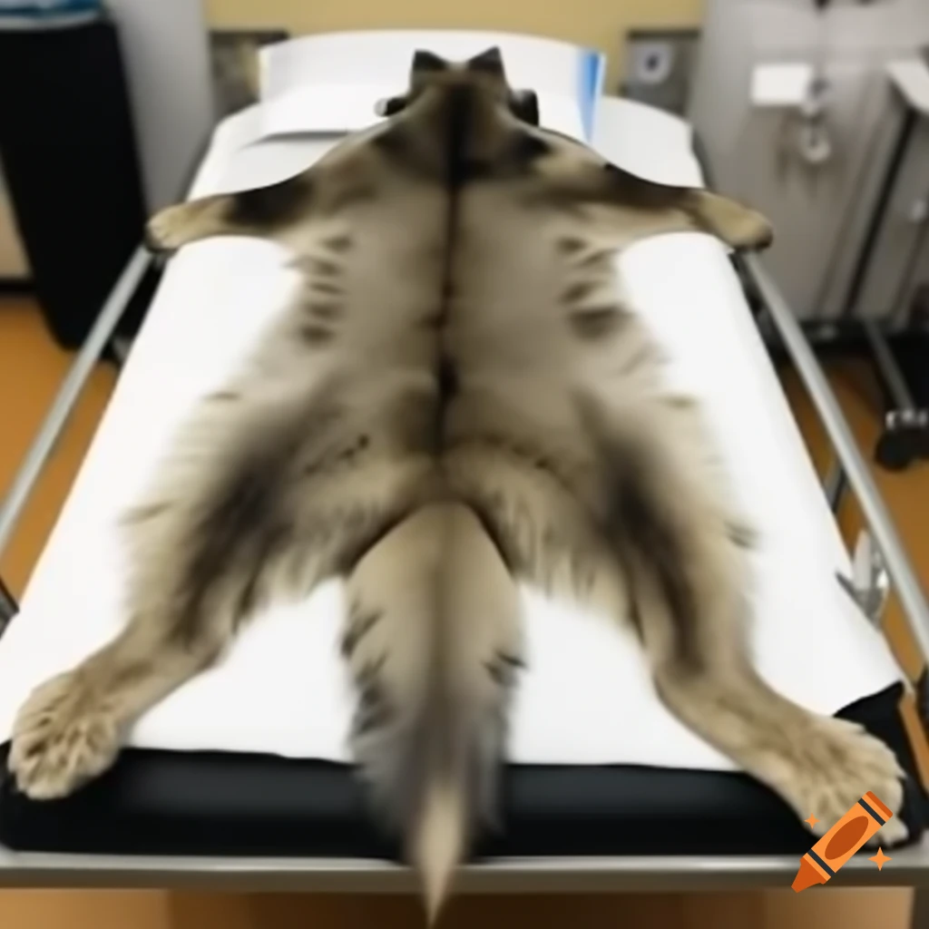 Werewolf pelt being placed in trash bag by nurse in hospital setting on ...