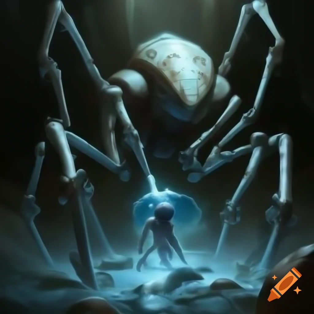 Phyrexian insectoid creating mind link with human in detailed Magic ...