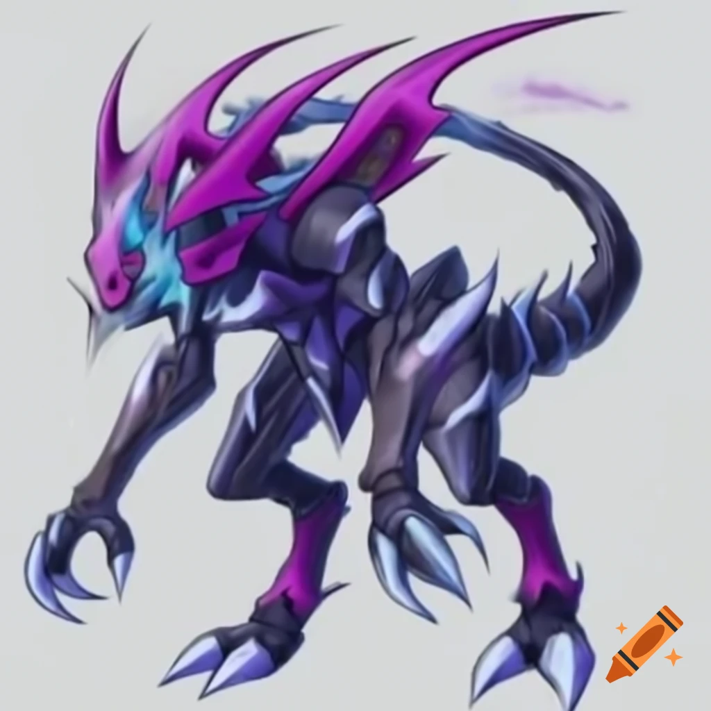 Futuristic fusion monster from Yu-Gi-Oh with thunder theme on Craiyon