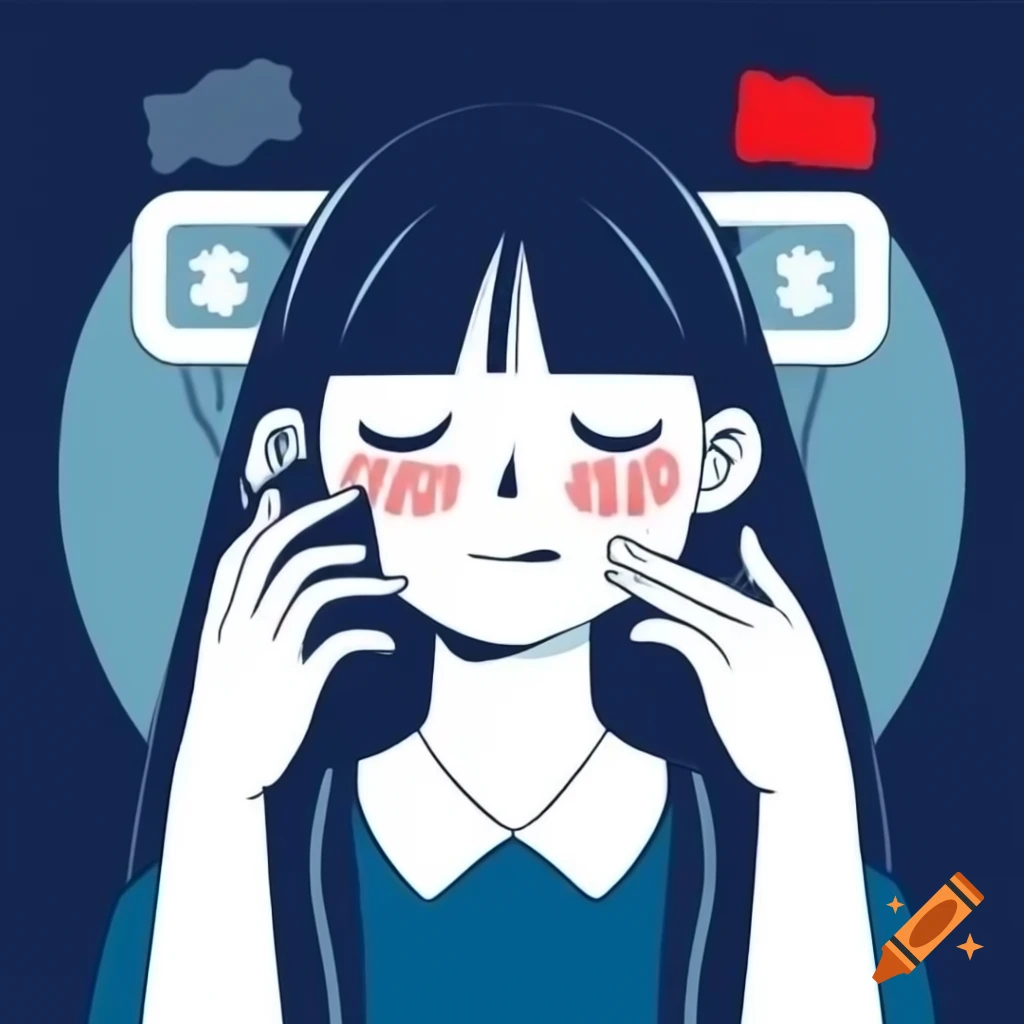 Logo design featuring a girl with phone covering her face for Jihan ...