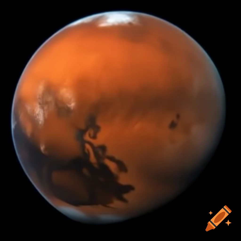 Mars, inhabited planet and center of the solar system on Craiyon