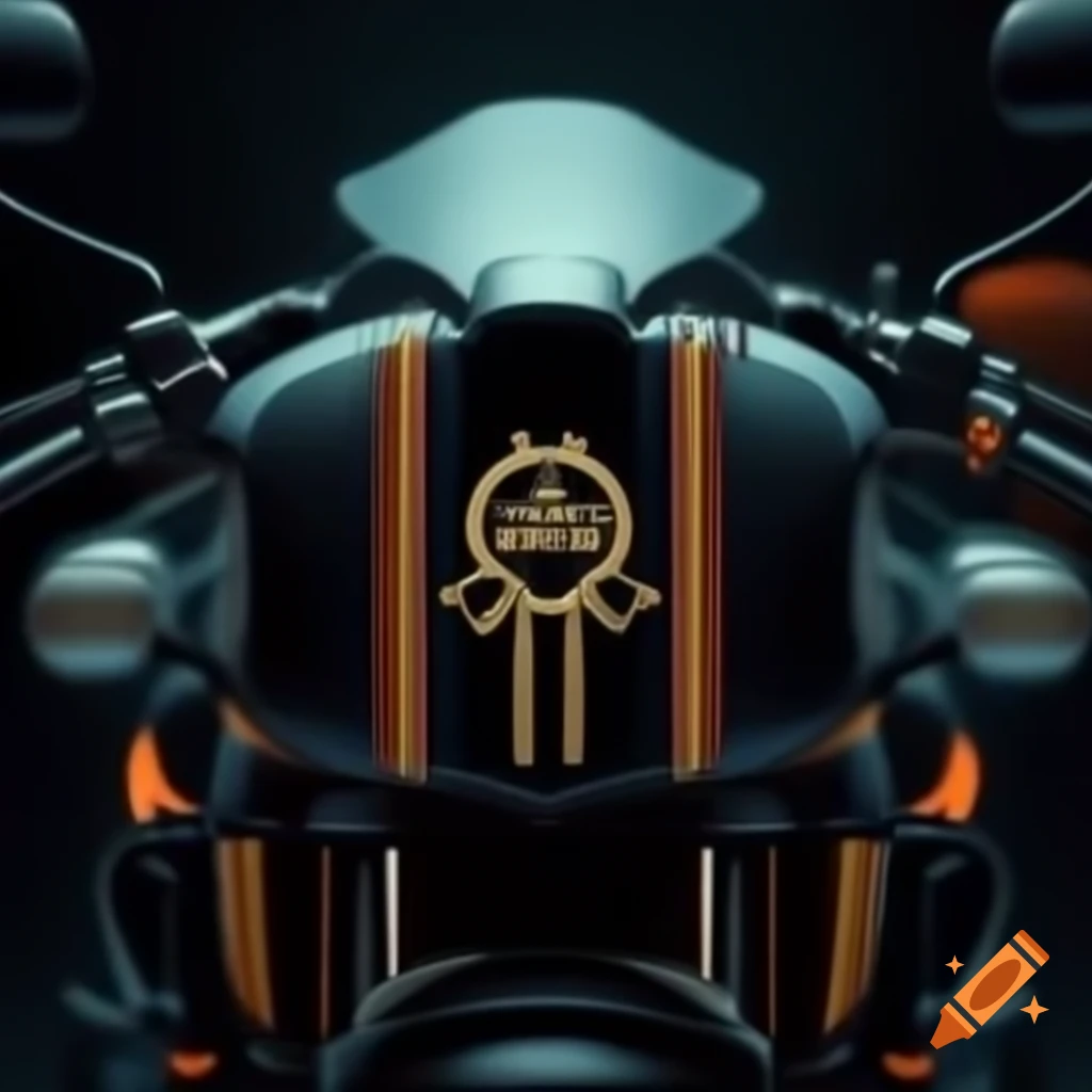 Logo for motorcycle group featuring on-off motorcycle design on Craiyon