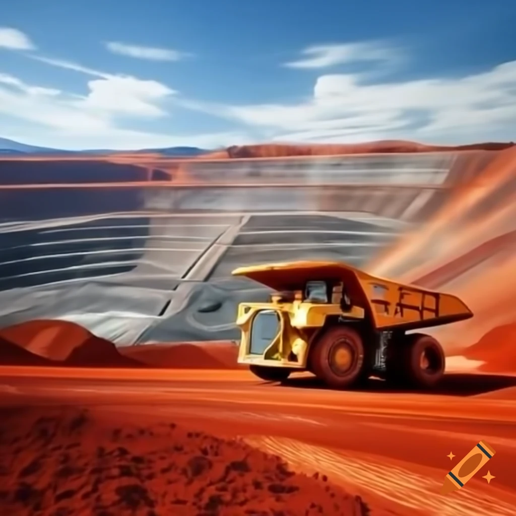 Photo collage poster showcasing cooperation in mining, industrial ...