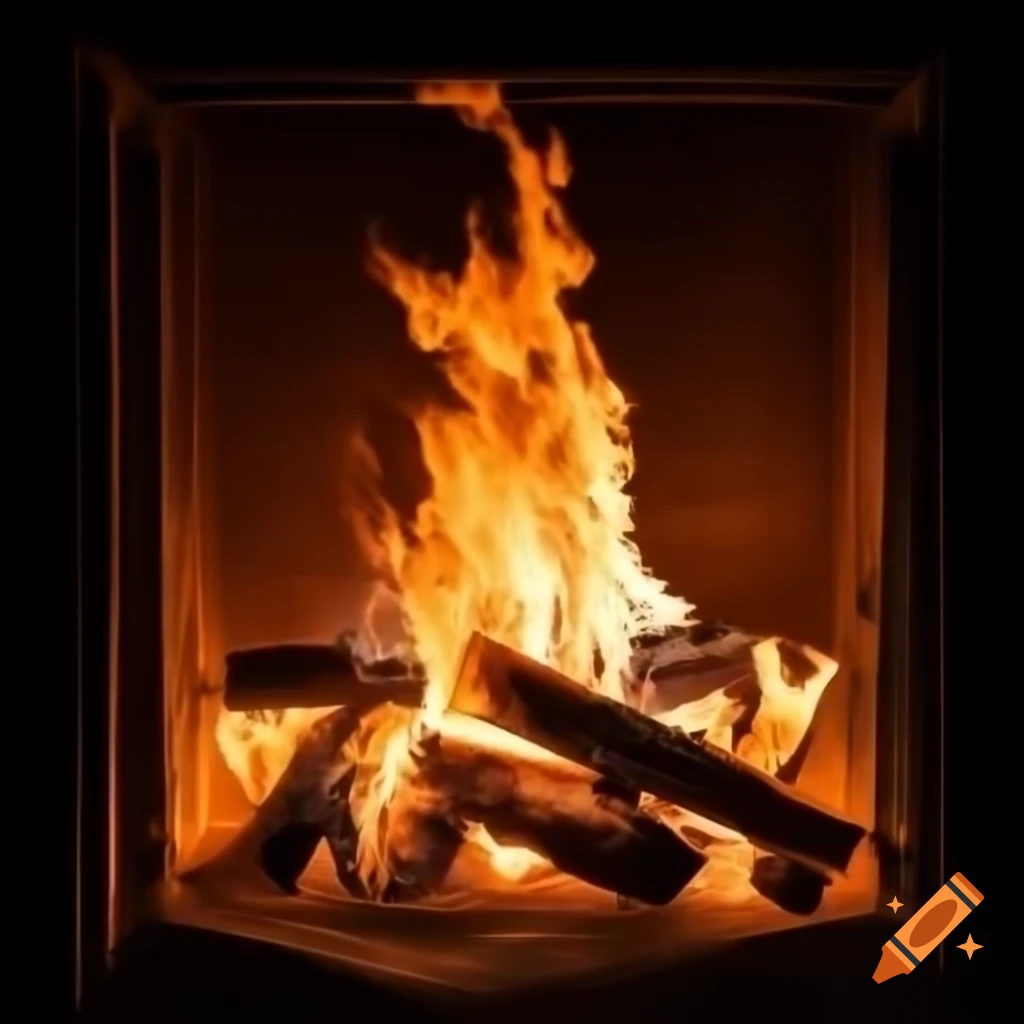 Visual representation of fire flames on Craiyon