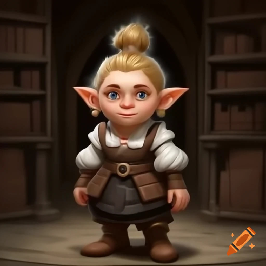 High-fantasy artwork of a strong female dwarf with blond hair and ...