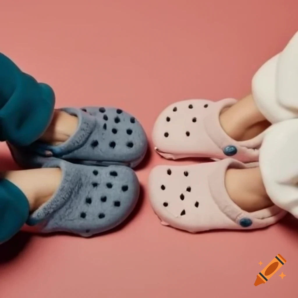 Cozy fuzzy lined Crocs designed for ultimate comfort on Craiyon