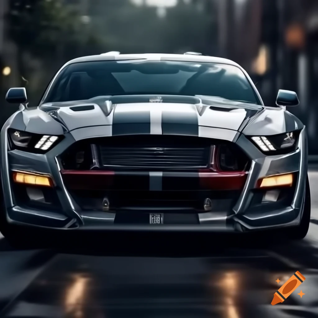 High-resolution poster of Ford Mustang GT with detailed specifications ...