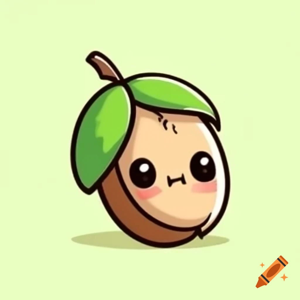 Cute hazelnut chibi character on Craiyon