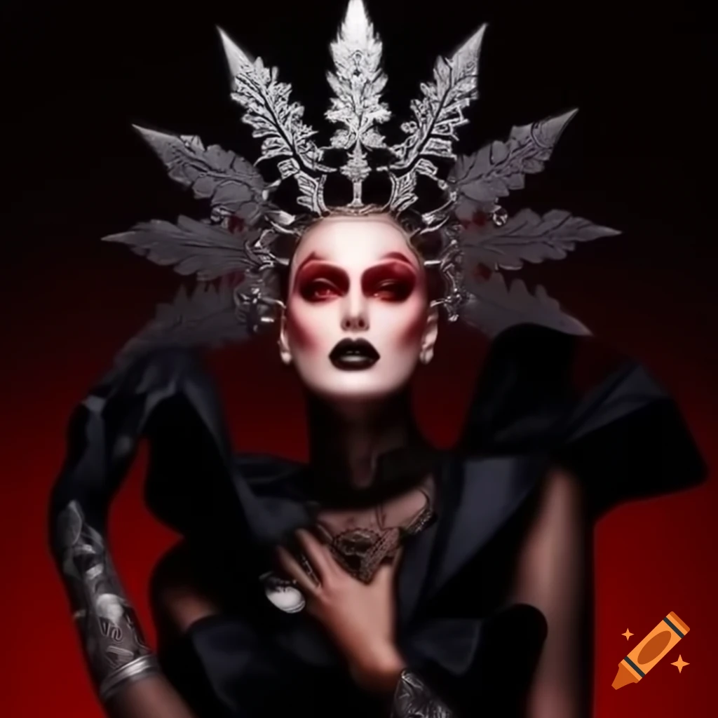 Modern goddess-themed look for Vivienne Vile inspired by Nemesis, the goddess of revenge on Craiyon