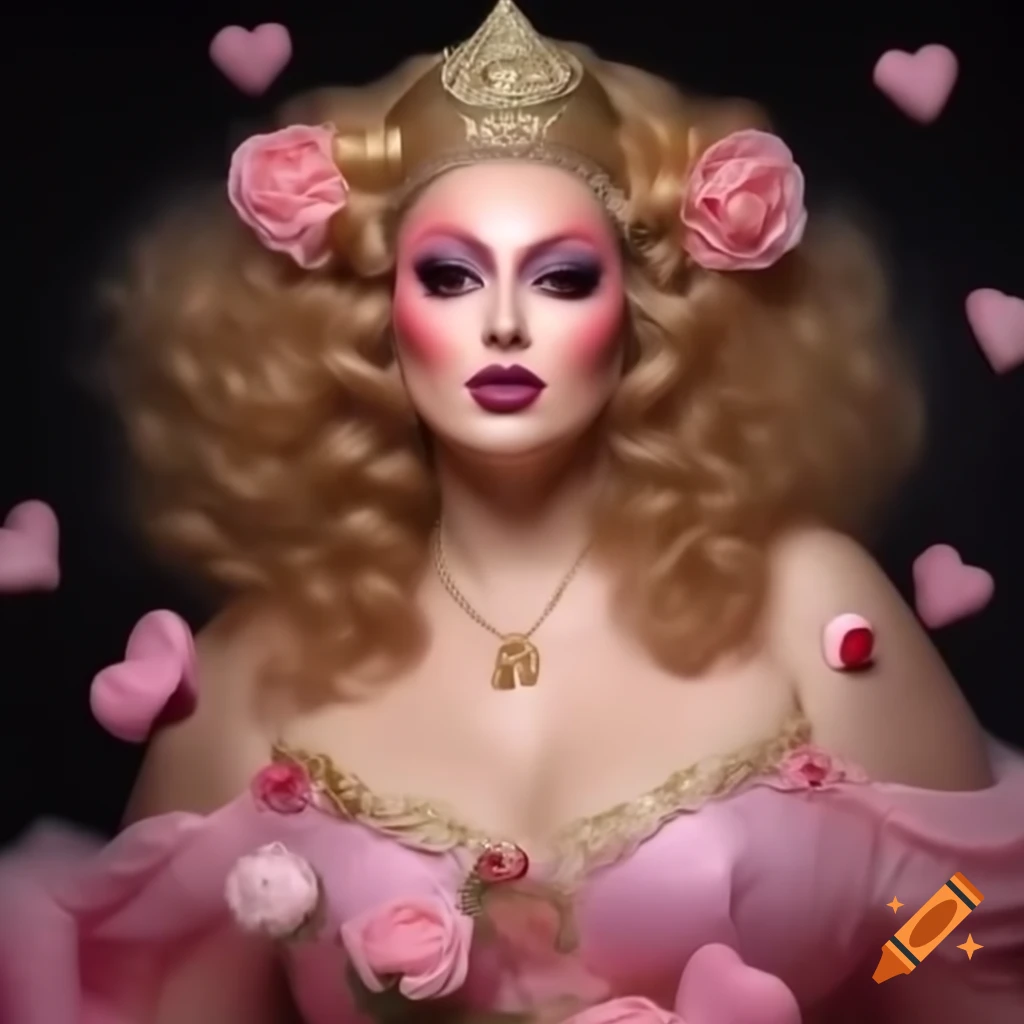 Modern goddess themed look inspired by Aphrodite for drag queen Bea Cumming on Craiyon