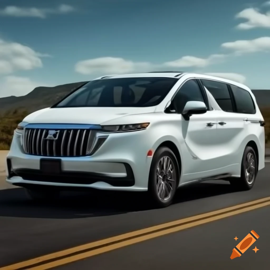 2022 luxury white minivan on Craiyon