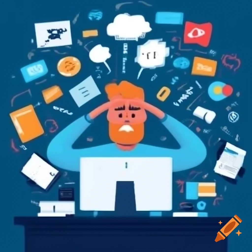 Confused developer amid chaotic cloud of technologies and learning ...