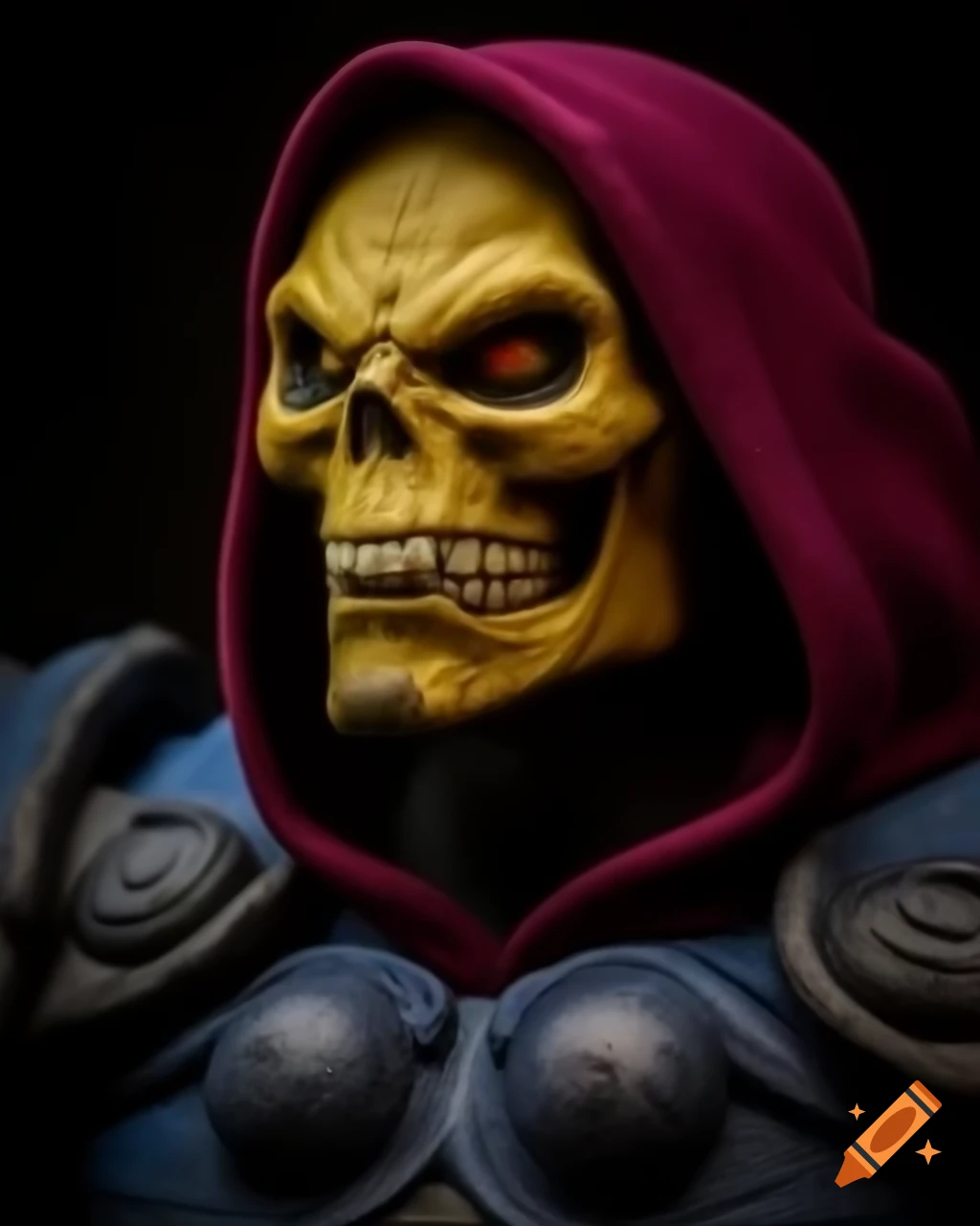 Hyper-realistic portrait of Skeletor, iconic character from He-Man on ...