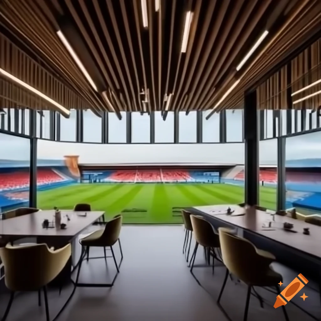 Immersive football viewing room for up to 15 people simulating a ...