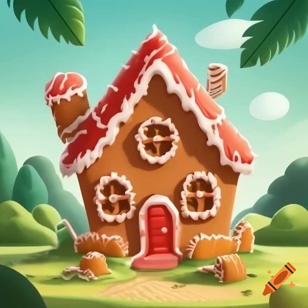 Life-sized gingerbread house with intricate ginger cracker walls and a ...