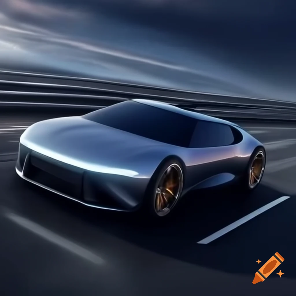 Futuristic car design inspired by delorean with speed effects and title ...
