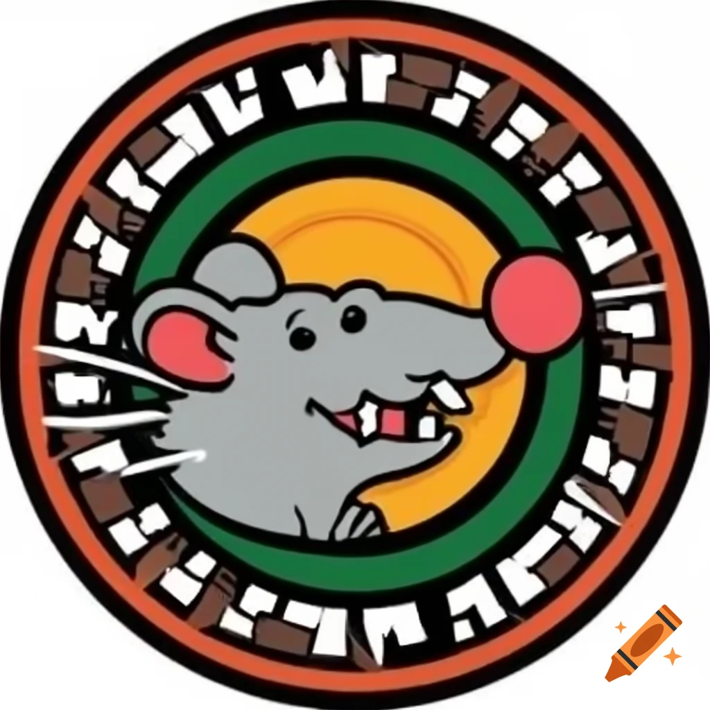 Retro-styled logo for 'The Rat Shack' featuring humorous design ...