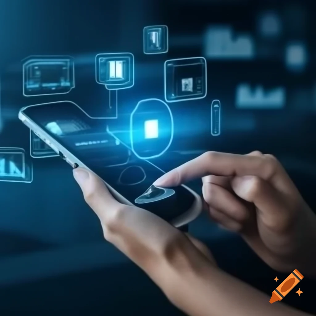 Mobile securities technology concept on Craiyon