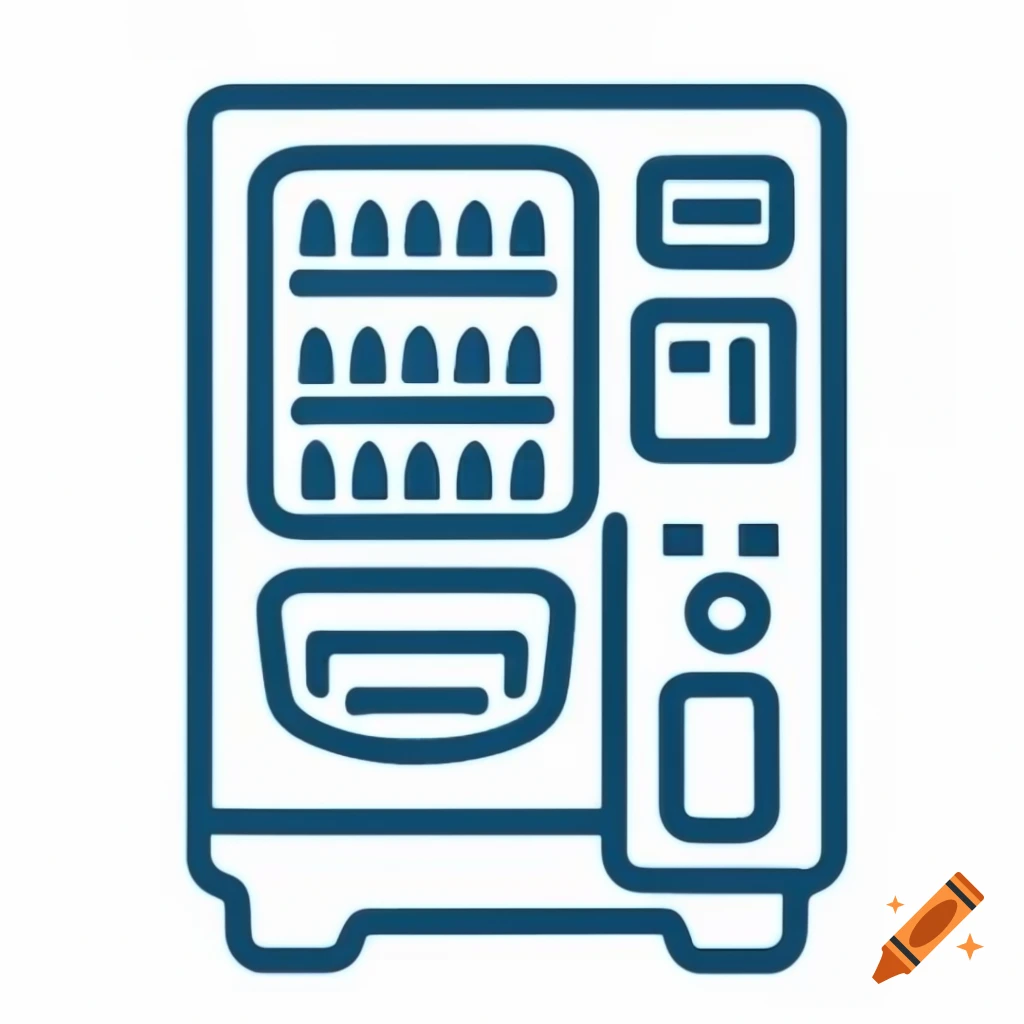 Vending machine logo design on Craiyon
