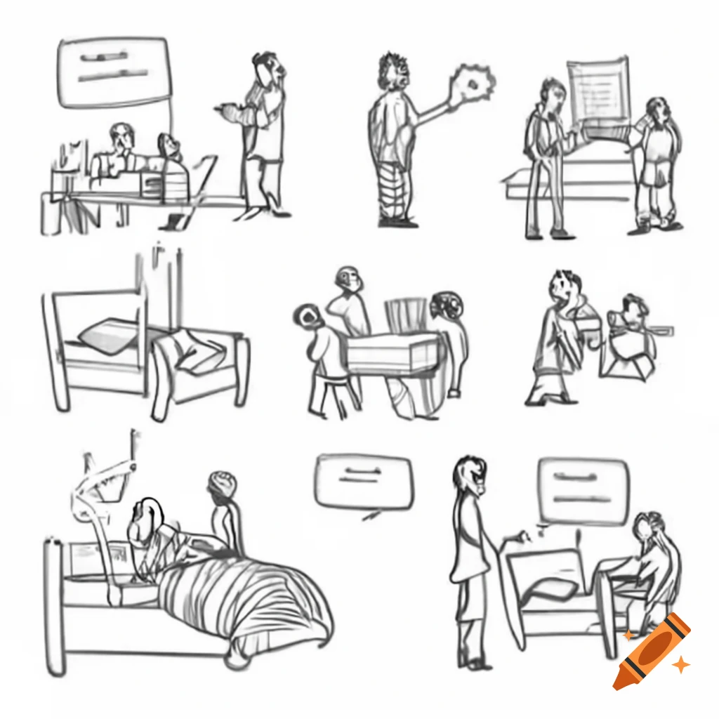 Visual representation of daily tasks like making bed, organizing toys ...